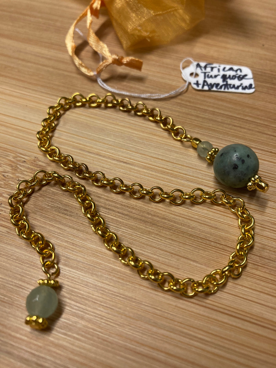 Pendulum - African Turquoise & Aventurine – Asherah's Garden